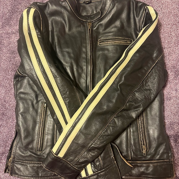 Unik | Jackets & Coats | Unik Leather Motorcycle Jacket Womens Cut Size ...